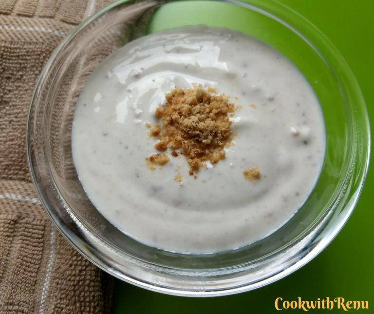 Singdana Raita (Peanut Yogurt dip) - Cook With Renu