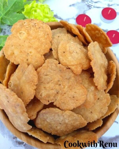 Whole Wheat Namkeen Mathri | Papdi Puri for Sev Puri (Oven and Air ...