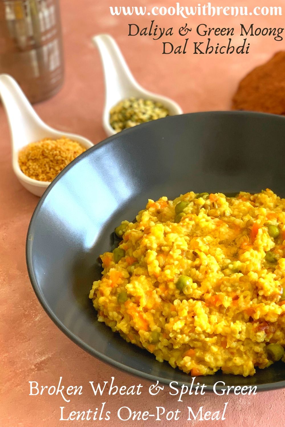 Daliya and Split Green Moong Dal Khichdi | Broken Wheat & Split Green Lentils Khichdi - Cook ...