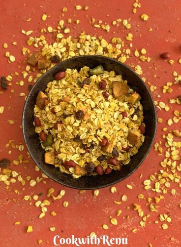 Oats Chivda | Spicy Oats Trail Mix - Cook With Renu