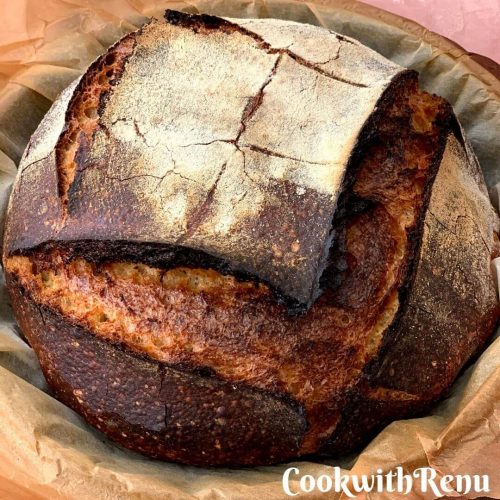Spelt and Rye Breakfast Sourdough Bread #BreadBakers - Cook With Renu