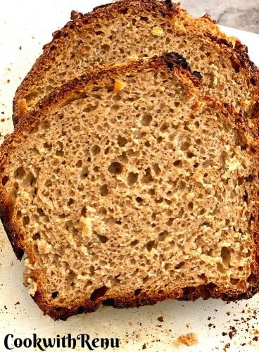 Spelt and Rye Breakfast Sourdough Bread #BreadBakers - Cook With Renu