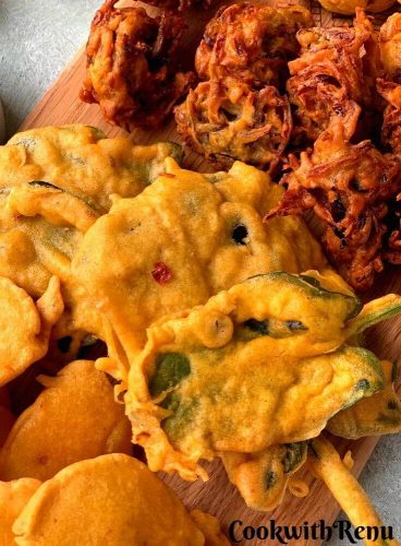 Tea Time Pakora Platter (6 different Pakora Recipes) - Cook With Renu