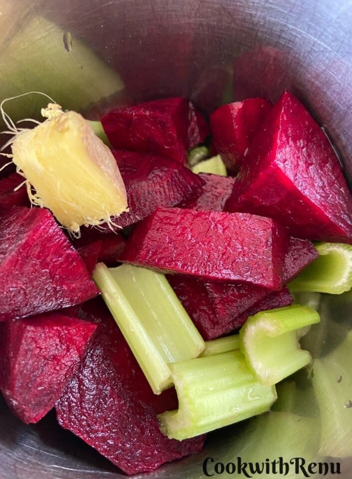 Ginger, Beetroot and Celery Juice - Cook With Renu