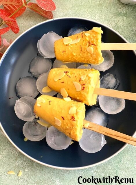 Kesar Badam Kulfi (Kulfi without condensed milk or milk powder) - Cook ...
