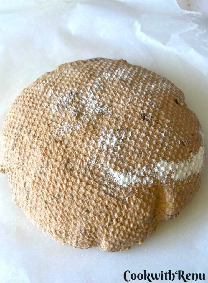 Rhubarb Strawberry Spiced Sourdough Bread #Breadbakers - Cook With Renu