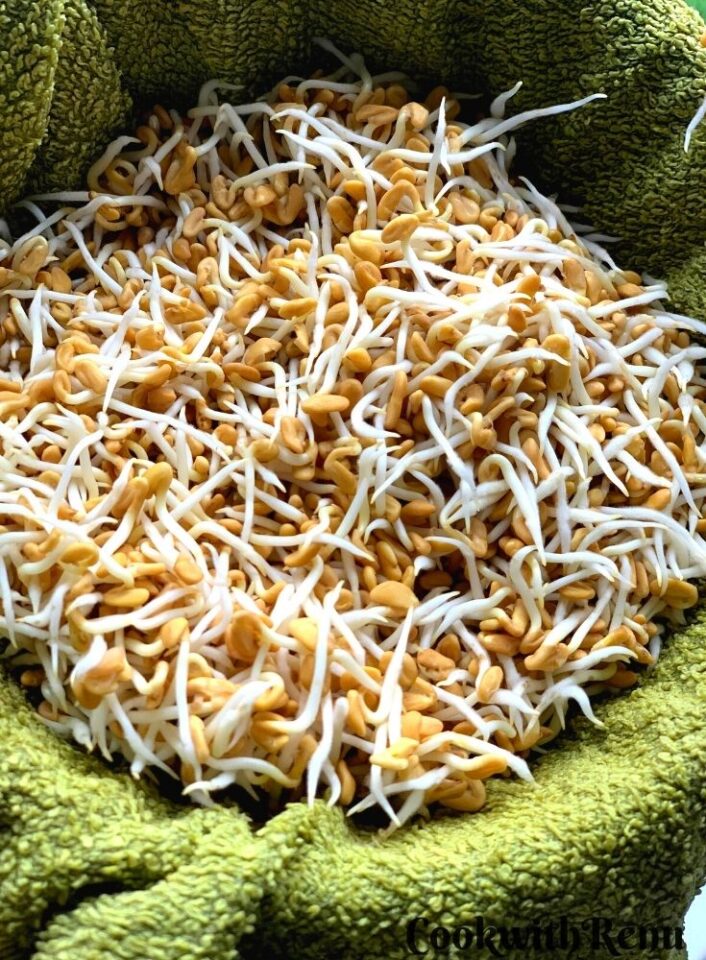 Ankurit Methi Dana Sabji (Sprouted Fenugreek Seeds Vegetable) - Cook ...