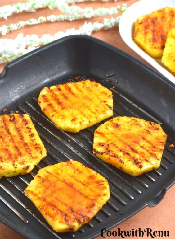 Easy Peri-Peri Grilled Pineapple (Sugar-Free, Oil-Free) - Cook With Renu