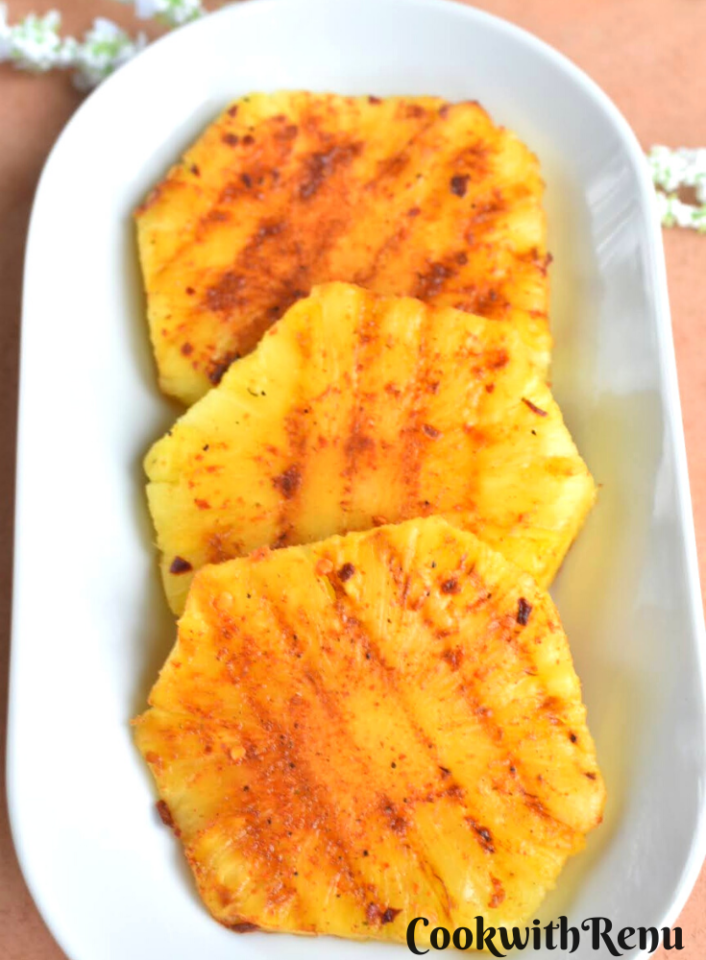 Easy Peri-Peri Grilled Pineapple (Sugar-Free, Oil-Free) - Cook With Renu
