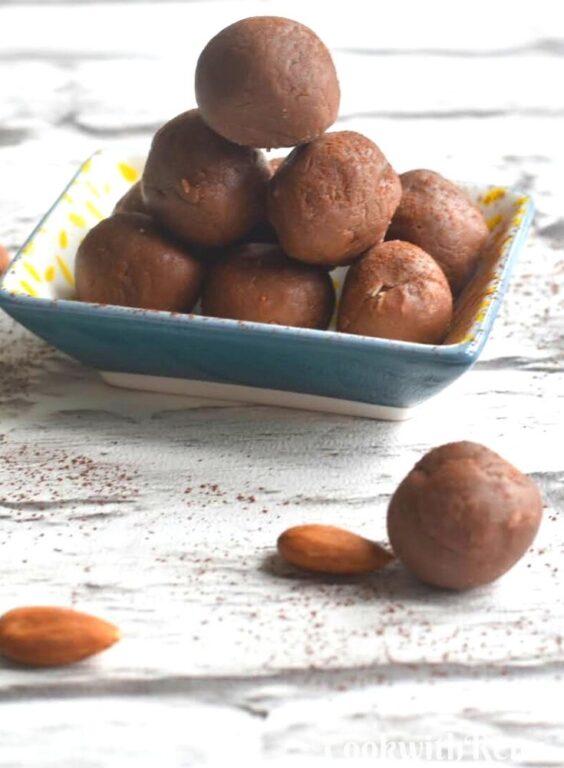 Easy Milk Powder Chocolate Ladoo - Cook With Renu