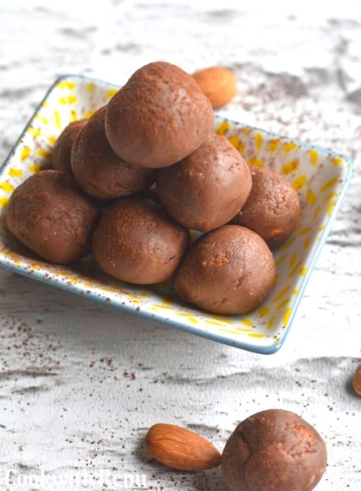 Easy Milk Powder Chocolate Ladoo - Cook With Renu