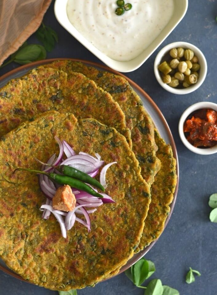 Bajra Methi Paratha (Vegan & Gluten-Free Flatbread) - Cook With Renu