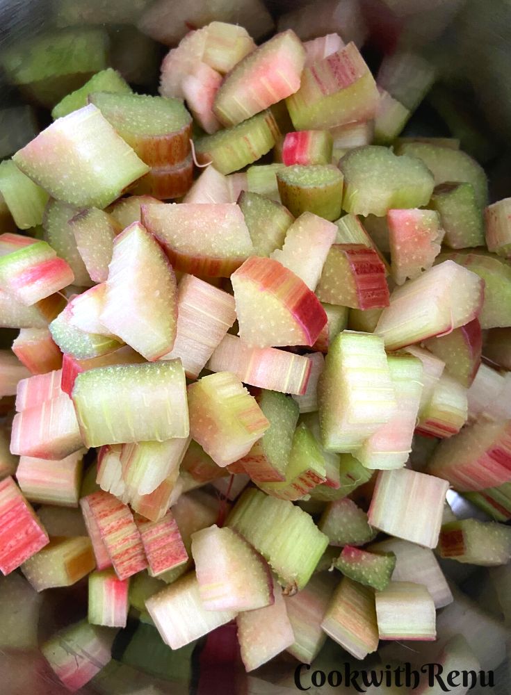 Sweet and Spicy Rhubarb Chutney - Cook With Renu