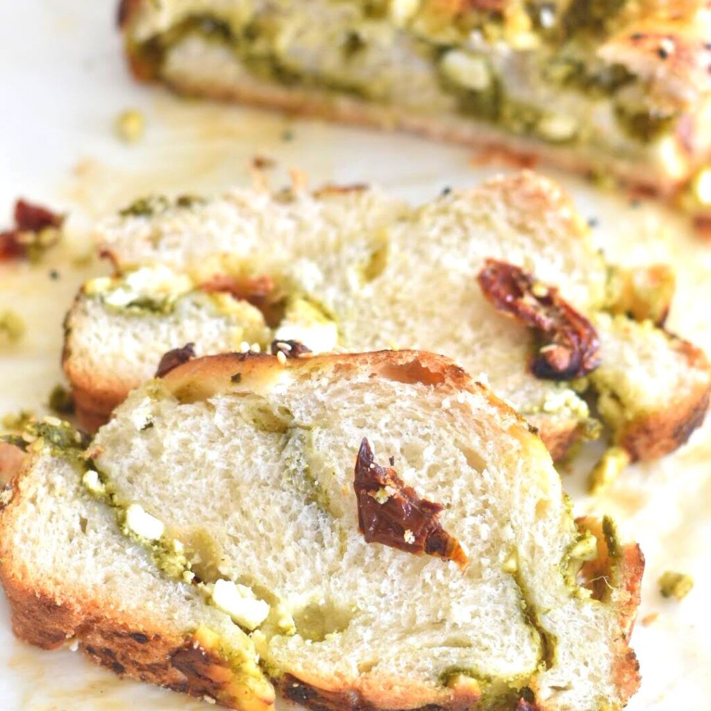 Savoury Babka with Sun-dried Tomato, Feta, and Coriander Chutney - Cook ...