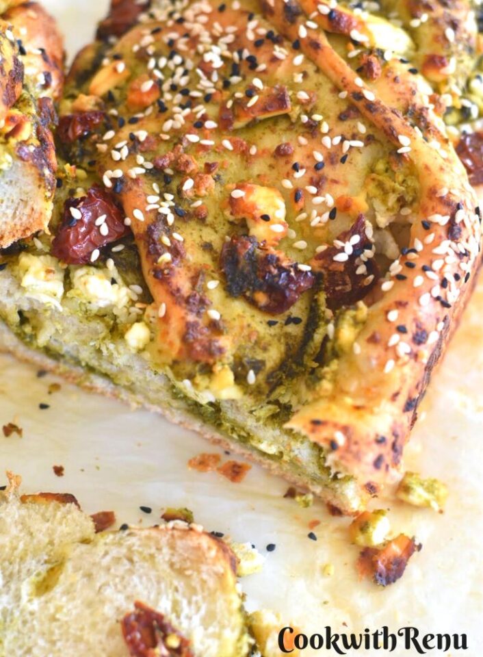 Savoury Babka with Sun-dried Tomato, Feta, and Coriander Chutney - Cook ...
