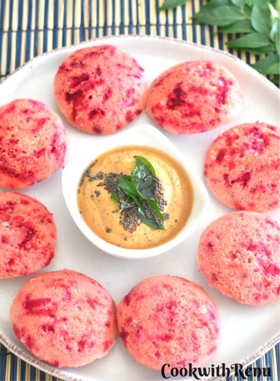 Beetroot Idli and Uttapam - Cook With Renu