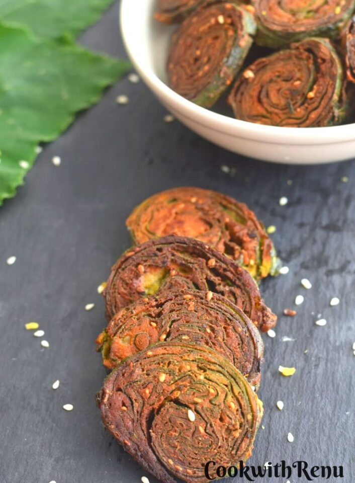 Squash Leaves Patra / Butternut Squash-Pumpkin Patra / Stuffed Squash ...