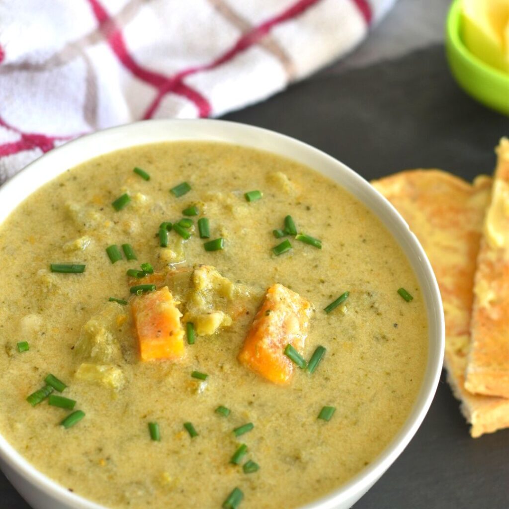Easy Vegetarian Broccoli Chowder - Cook With Renu