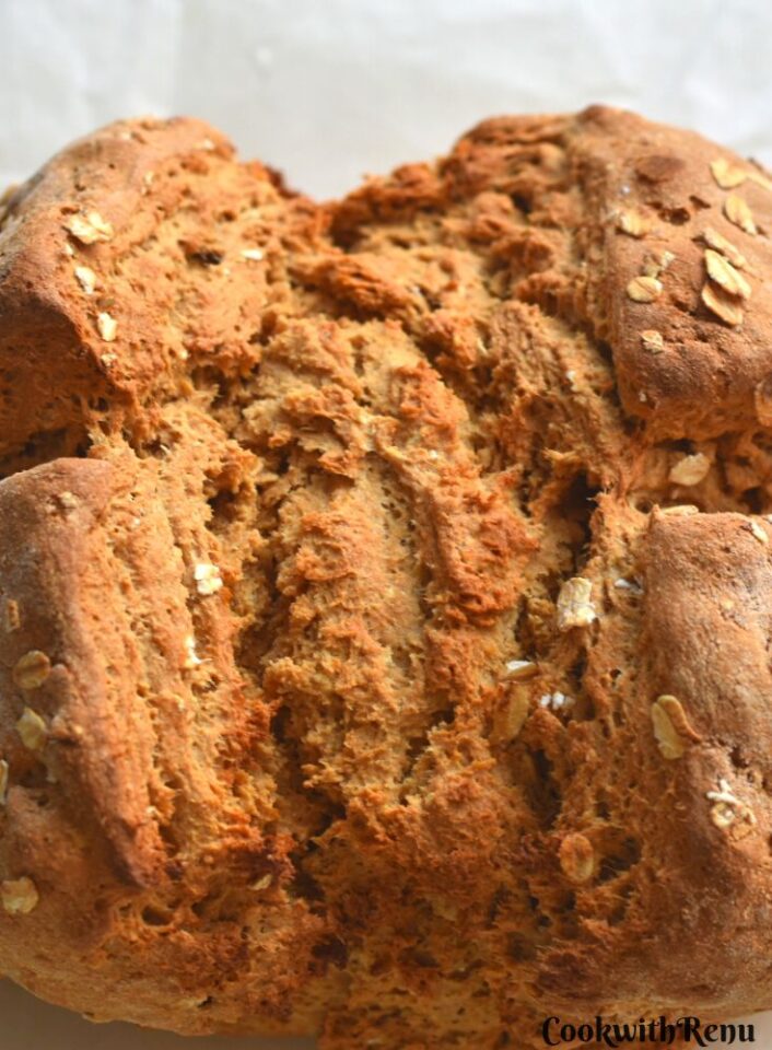 Whole Wheat Irish soda bread - Cook With Renu