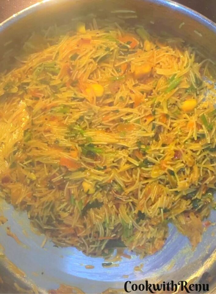 Instant Tomato Sevai (Easy Tomato Vermicelli Recipe) - Cook With Renu