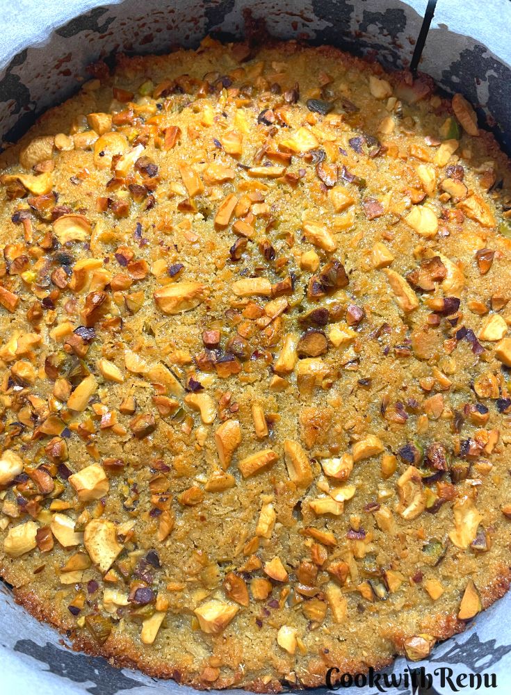 Goan Baath Cake (Semolina Coconut Cake) - Cook With Renu