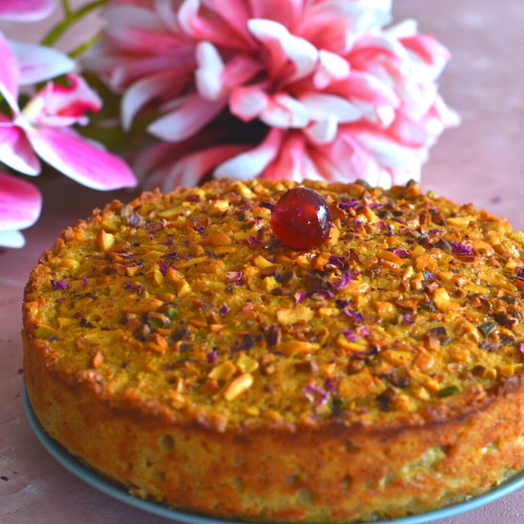 Goan Baath Cake (Semolina Coconut Cake) - Cook With Renu