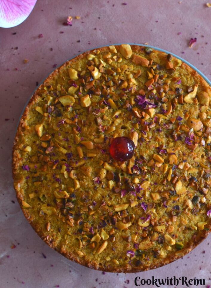 Goan Baath Cake (Semolina Coconut Cake) - Cook With Renu