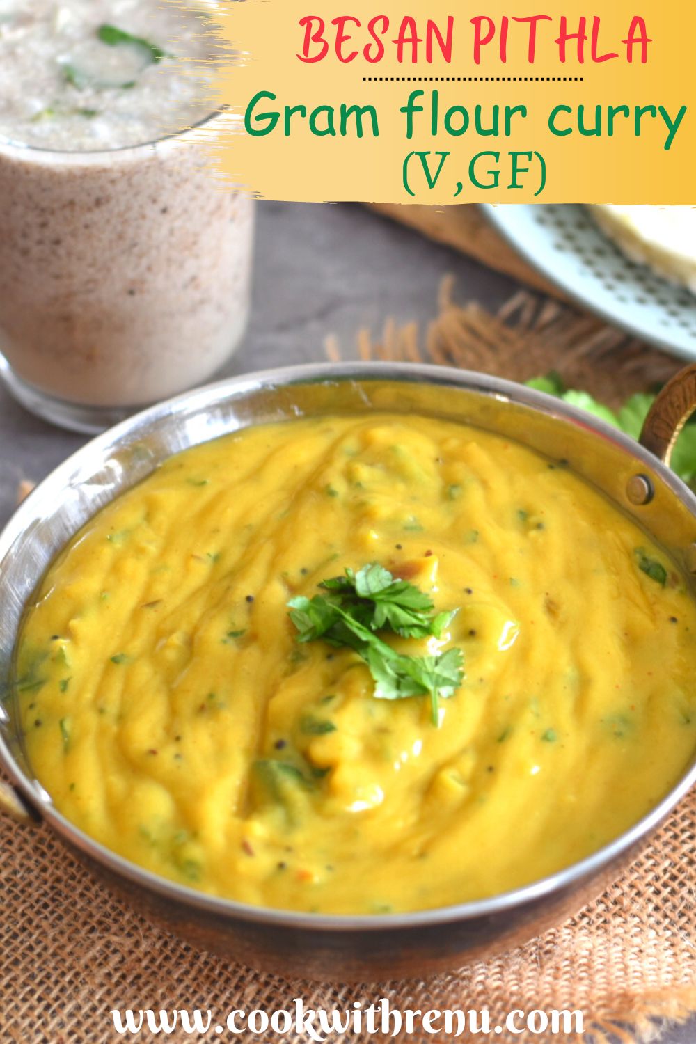 Besan Pithla (Gram Flour Curry) - Cook With Renu