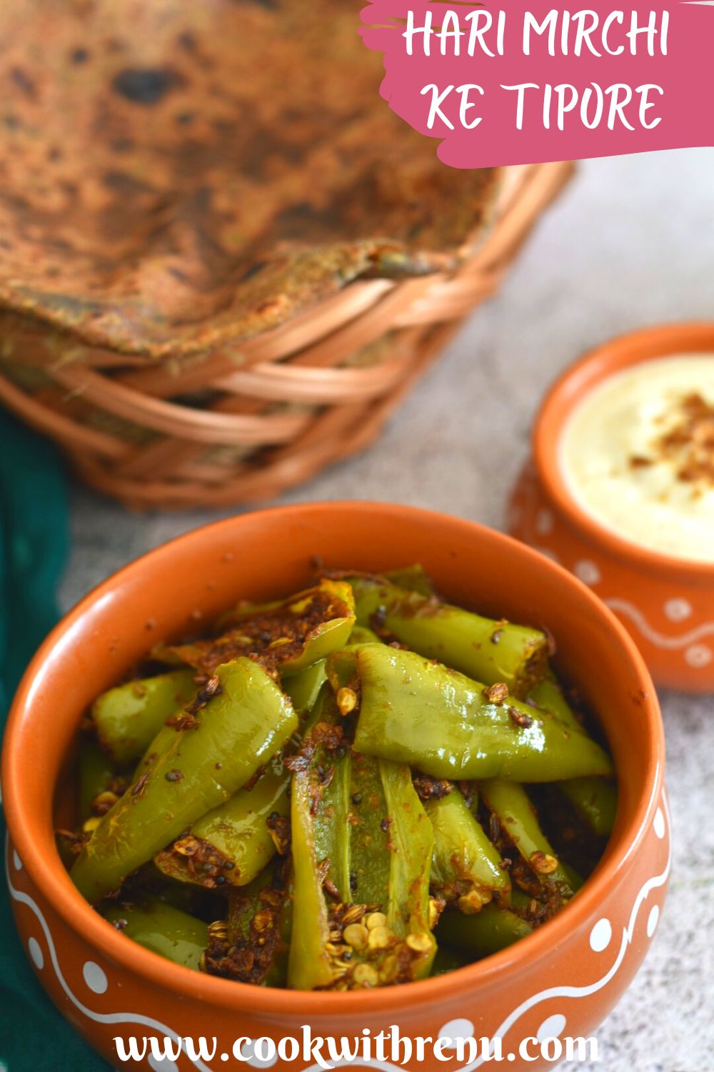 Hari Mirchi ke Tipore | Instant Green Chili pickle - Cook With Renu