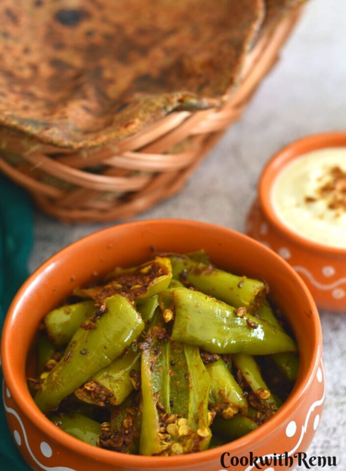 Hari Mirchi ke Tipore | Instant Green Chili pickle - Cook With Renu