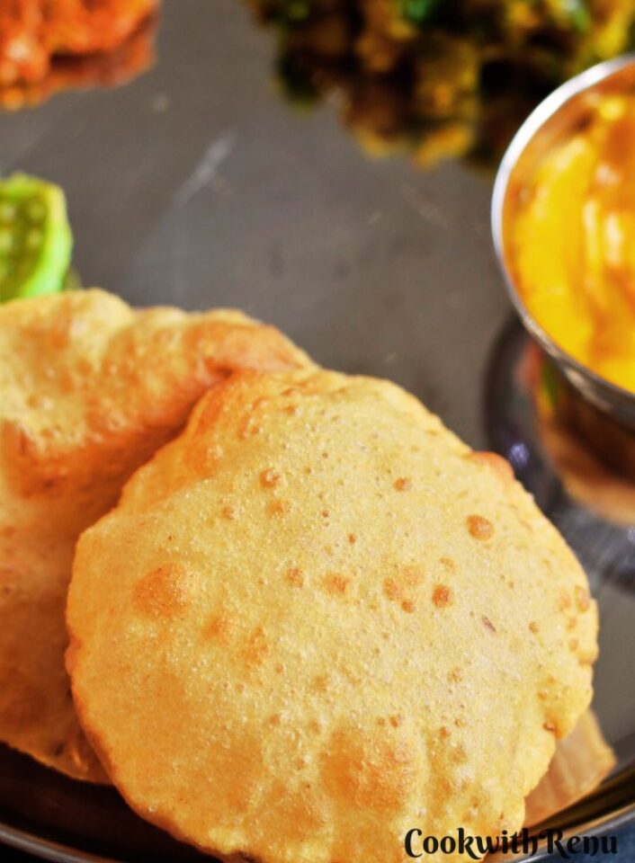 Poori (How to make crispy fluffy puri?) - Cook With Renu