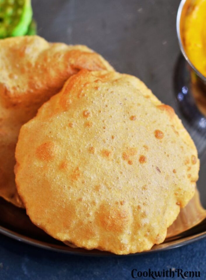 Poori (How to make crispy fluffy puri?) - Cook With Renu