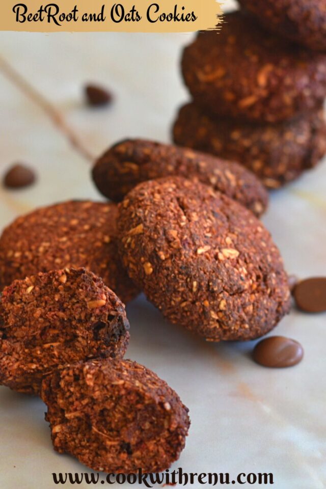 BeetRoot and Oats Cookies - Cook With Renu