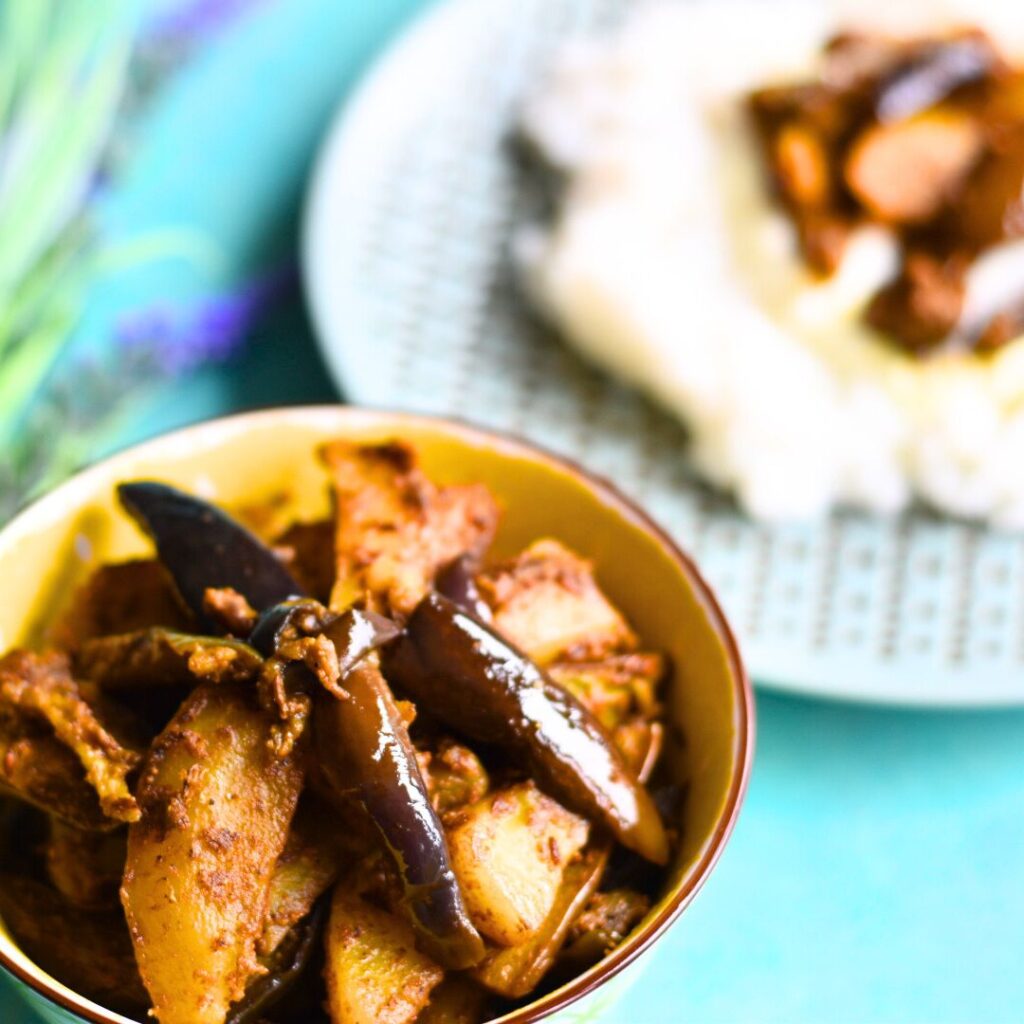 No Onion No Garlic Aloo Baingan - Cook With Renu