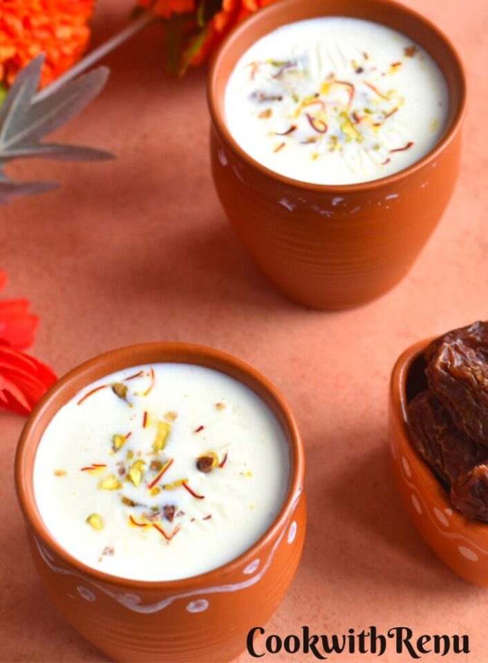 Khajoor Dudh | Dates Milk - Cook With Renu