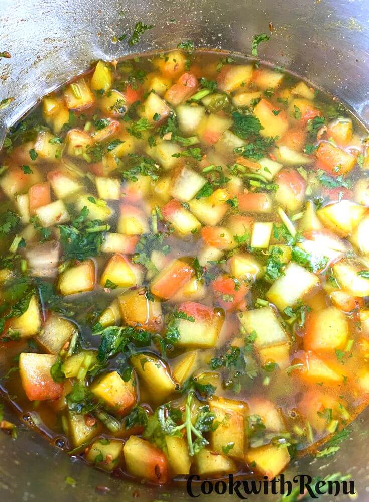 Instant Pot Watermelon Rind Curry - Cook With Renu