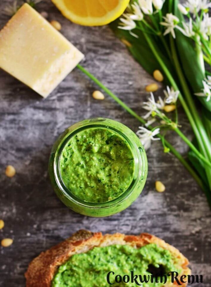 Wild Garlic Pesto - Cook With Renu