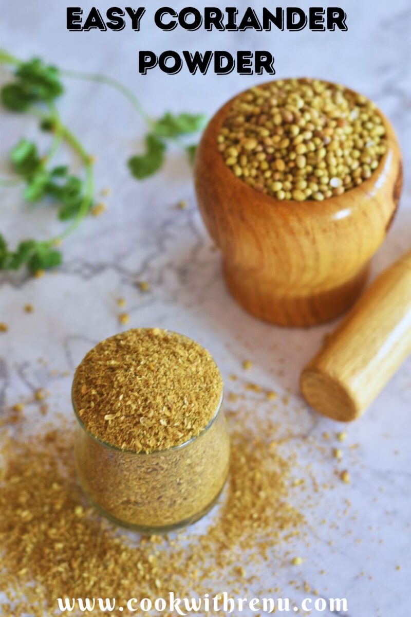 Homemade Coriander Powder (With added spices) - Cook With Renu